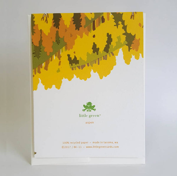 Fall Aspen Landscape Blank Notecard / Fine Art Greeting Card – Merzatta